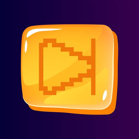 Backward Rewind Glossy Ui Button With Pixelated Icon 16090323 Vector