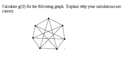 Solved Calculate G G For The Following Graph Explain Why Chegg Com