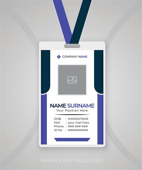 Modern And Creative Company Employee Id Card Office Staff Identity Card Template Design