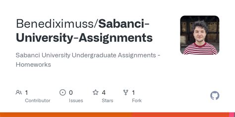 github benediximuss sabanci university assignments sabanci