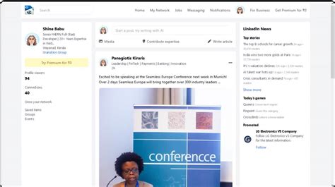 Shine Babu On Linkedin Linkedin Page Created With Html Tailwind And