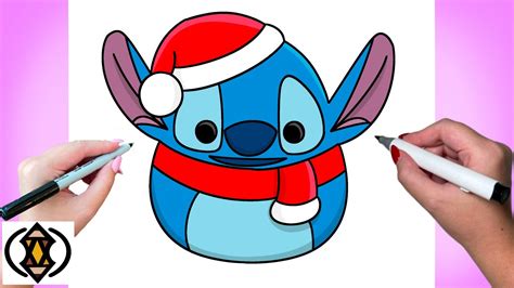 How To Draw Christmas Stitch Squishmallow Tutorial Easy Youtube