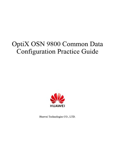 Optix Osn 9800 Common Data Configuration Pdf Optical Fiber Computer Network