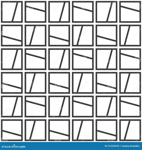 Abstract Seamless Pattern Repeating Geometric Square Tiles Stock Vector Illustration Of