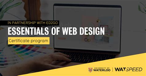 Essentials Of Web Design Certificate Watspeed University Of Waterloo