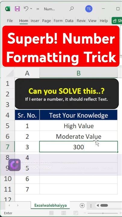 custom number formatting trick exceltips shorts youtube