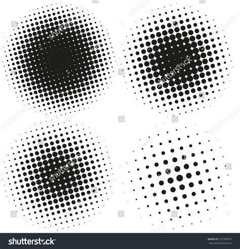 Set Abstract Halftone Design Elements Vector Stock Vector Royalty Free Shutterstock