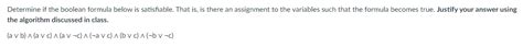 Solved Determine If The Boolean Formula Below Is