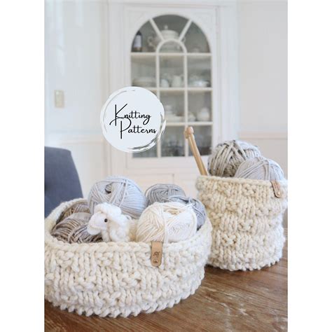 Knit Basket Patterns Nesting Baskets Knit Storage Ideas For Home