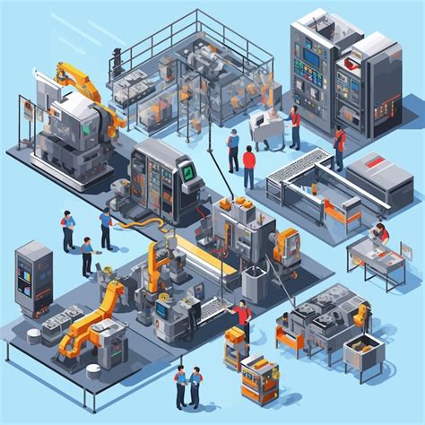 Premium Vector Factory Technology Illustration