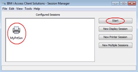 IBM I Access Client Solutions ACS Configuring A Printer Session