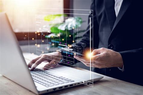 Analyst Working Or Project Management With Laptop Smartphone In Success Startup Business