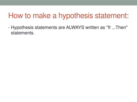 Ppt Forming A Hypothesis Powerpoint Presentation Free Download Id 3446987