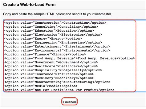 salesforce web to lead forms lead management