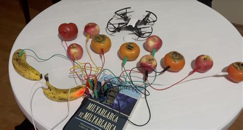 Fly A Drone By Touching Raspberry Pi Connected Fruit Raspberry Pi