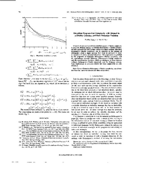 Pdf Distortion Program Size Complexity With Respect To A Fidelity Criterion And Rate