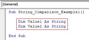 VBA String Comparison How To Compare Two String Values
