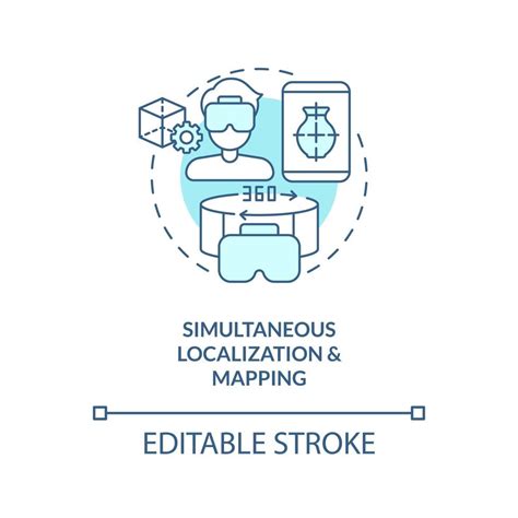 Simultaneous Localization And Mapping Turquoise Concept Icon Synthetic Data Abstract Idea Thin