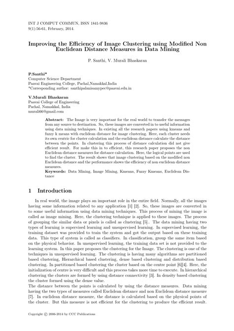 pdf improving the efficiency of image clustering using modified non