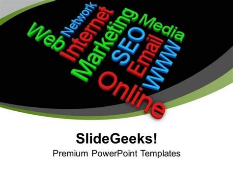 Internet Marketing Words Strategy Powerpoint Templates Ppt Backgrounds