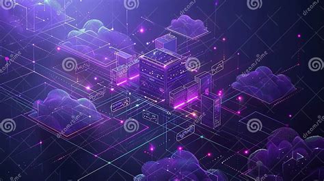 Cloud Computing Network And Data Center Stock Illustration Illustration Of Trends Online