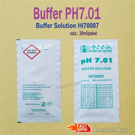 Ml Buffer Solution PH For PH Meter Calibration Shopee Malaysia