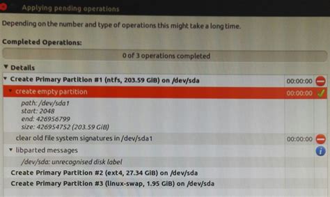 Dual Boot Gparted And Disk Partition Error Unable To Clear Old Fs