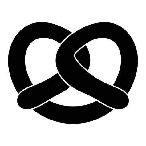 Imagen De La Silueta Del Pretzel Vector Premium