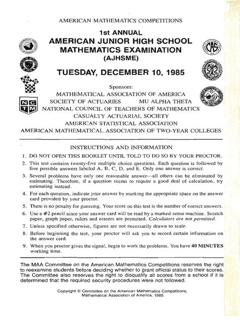 Amc 8 Problems 1985 1998 Pdf
