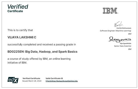 Chitiki Vijaya Lakshmi On Linkedin Bigdata Hadoop Spark Ibm