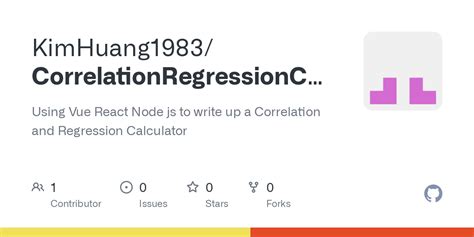 GitHub KimHuang CorrelationRegressionCalc Using Vue React Node Js To Write Up A