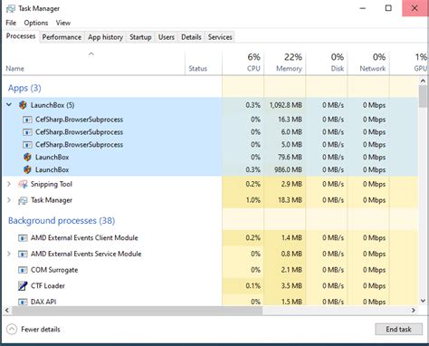 Multiple Launchbox Exe Processes Causing High Memory Usage Troubleshooting LaunchBox