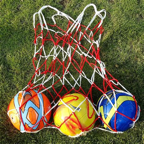1pcs 야외 스포츠 축구 그물 10 공 운반 그물 가방 스포츠 휴대용 장비 농구 공 배구 공 그물 가방농구공들