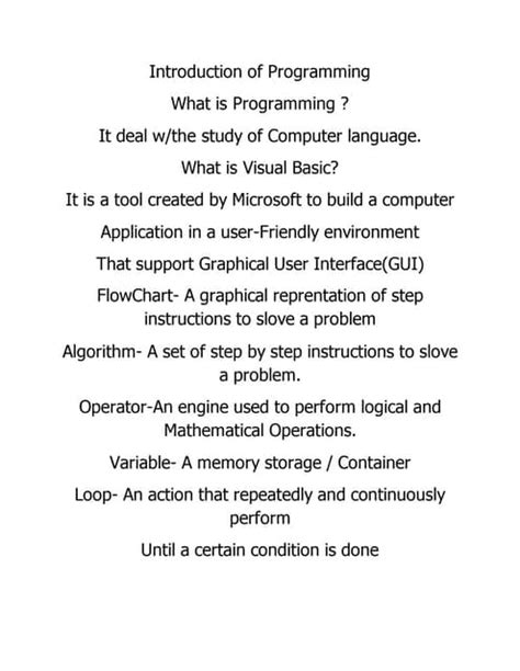 Introduction Of Programming Docx Programming Languages Computing