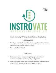 Tableau With R Integration Pdf How To Start Using R Scripts Inside Tableau Step By Step