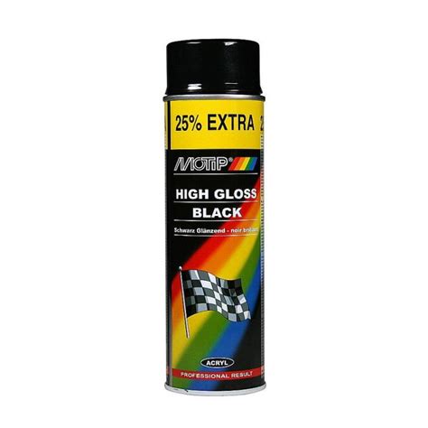 MOTIP 1K ACRYLIC HIGH GLOSS BLACK AEROSOL 500ML - Perfect Pearls and ...
