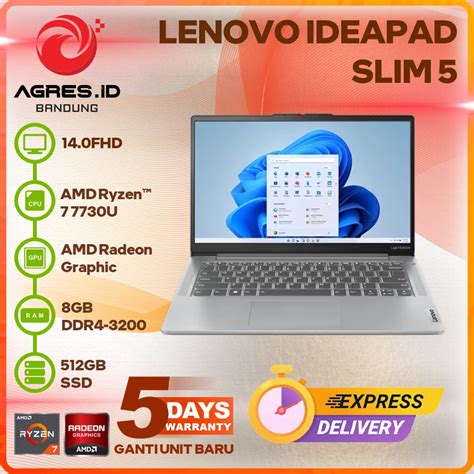 Jual LENOVO IDEAPAD SLIM 5 14 RYZEN 7 7730 8GB 512GB 14 0FHD Shopee Indonesia