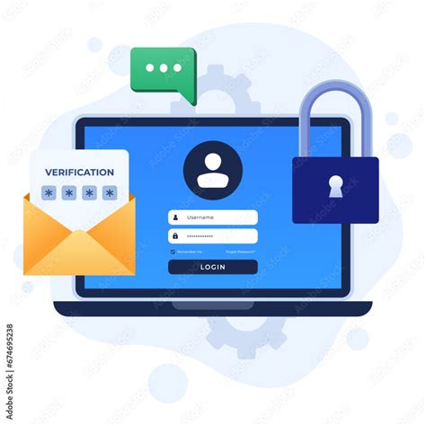 Two Step Verification Flat Illustration Vector Template Otp Authentication Password One Time