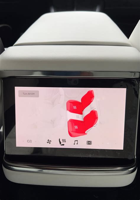 Tesla Updates Model S X Rear Display Interface For Seat Warmers