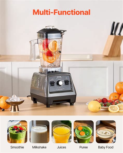 61 Oz 1400w Blender For Smoothies Food Processing Blender For Kitchen