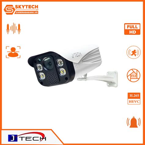 Camera Ip J Tech Ngoài Trời Uhd8205cs 3mp Human Detect Face Id Loa