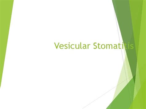 Vesicular Stomatitis Overview Organism Economic Impact Epidemiology