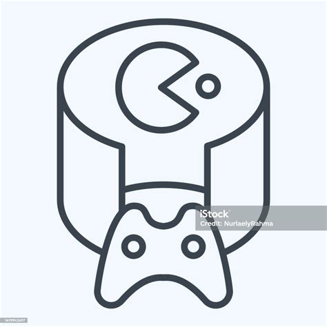 아이콘 Vr 게임 3d 시각화 기호와 관련이 있습니다 선 스타일 심플한 디자인 편집 가능 간단한 그림 3차원 형태에 대한 스톡 벡터 아트 및 기타 이미지 Istock