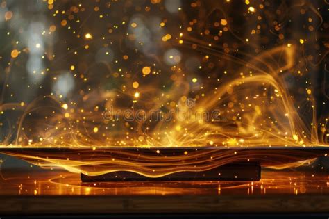 Space Based Magnetic Fields Glowing Patterns Cosmic Forces And Energy Interaction Stock