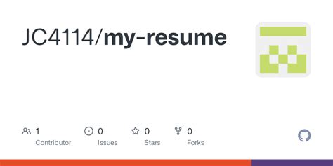 GitHub JC My Resume
