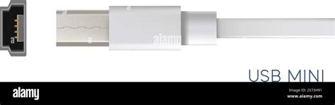 Type Of Connector For Gadgets And Electronic Devices Isolated Usb Mini Wire Five Pin Version Of