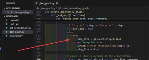 Solved Item Graph Module Create Dependency Graph Failing Esri Community