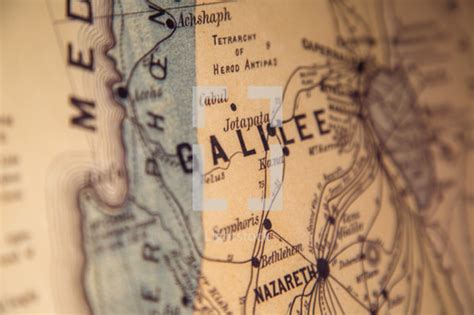 Map Of Galilee And Surrounding Locations — Photo — Lightstock