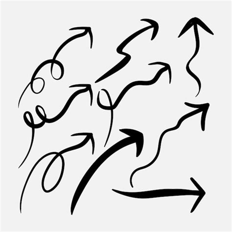 Premium Vector Set Symbol Arrow Icon Busoness Drawing Cursor Shape