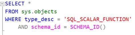 identificar quais funções existem sql server